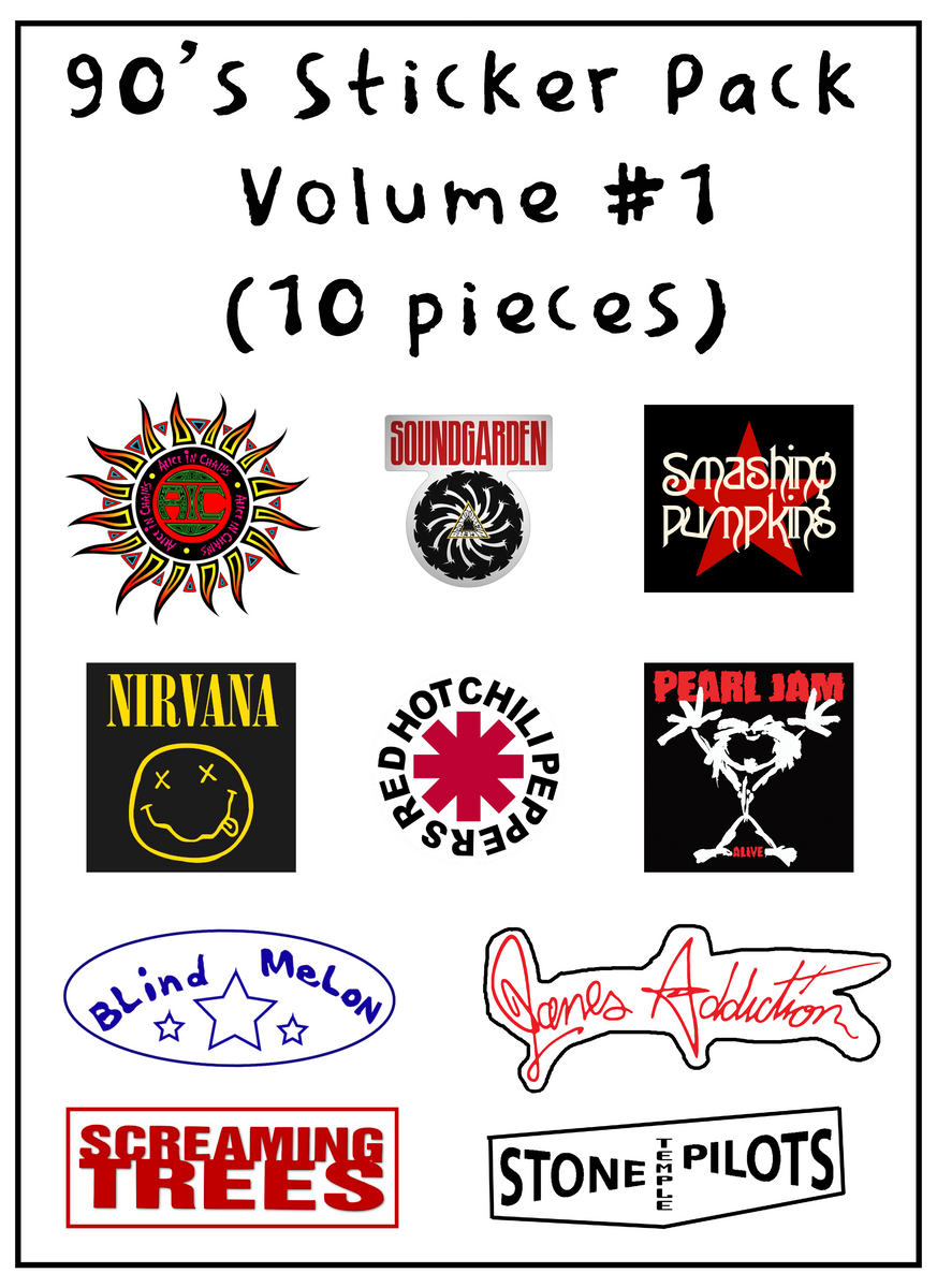 90's Sticker Pack (10 pieces) – Trusty Spot Records & Tees
