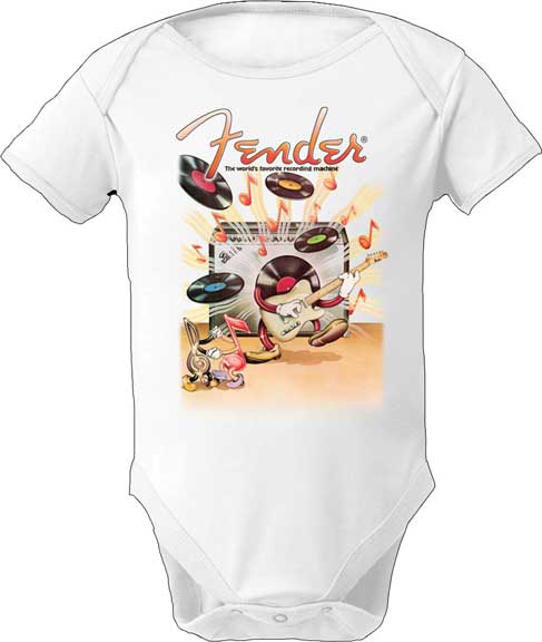 Fender Flying Records Onesie – Trusty Spot Records & Tees